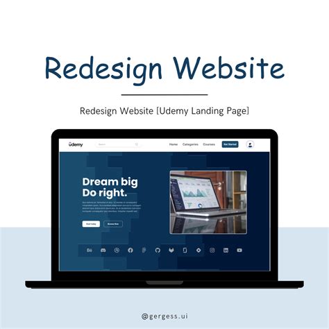 Redesign A Landing Page Udemy Courses Behance