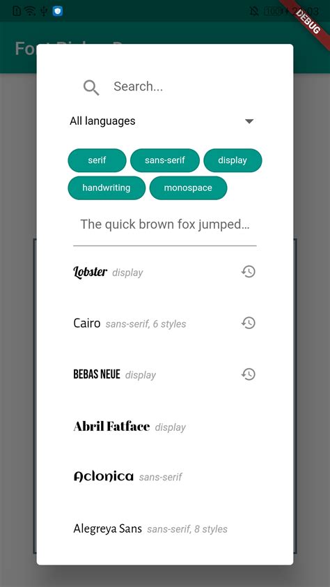Flutterfontpicker Flutter Package