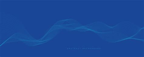 Abstract Blue Background With Dynamic Blue Waves Lines And Particles 44266214 Vector Art At