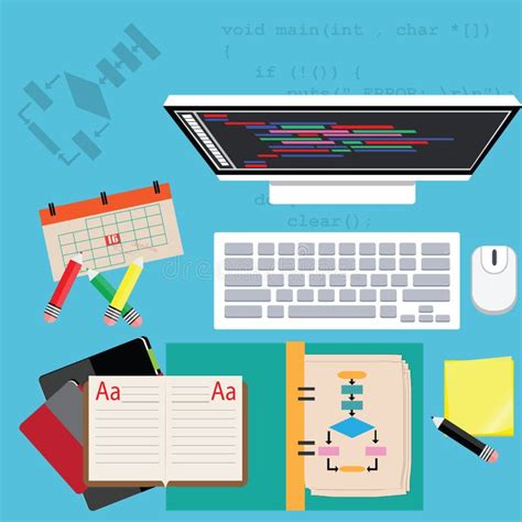 flat design concept programmer workflow stock illustrations 240 flat design concept programmer