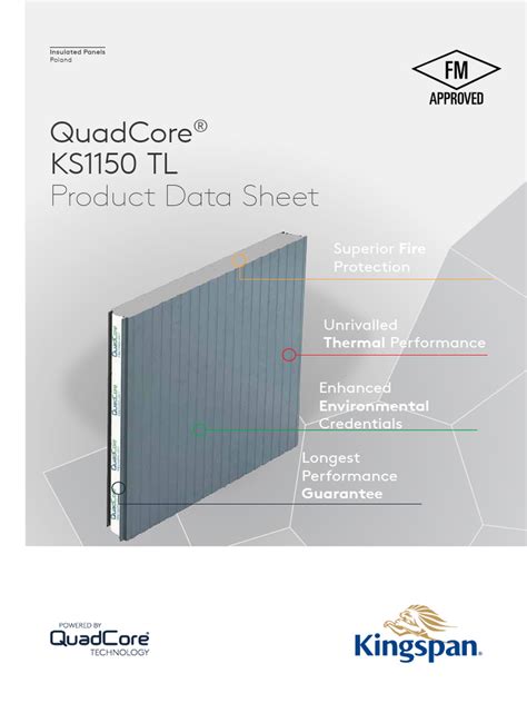 Kingspan Ks1150 Tl Quadcore Product Data Sheet En Pdf Building Insulation Corrosion