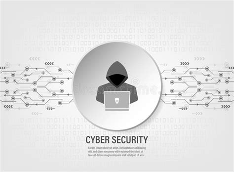 Internet Hacker On Binary Code Background Stock Vector Illustration Of Background Concept