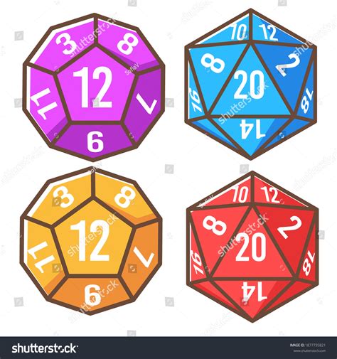 Dice Cube Many Sides Numbers Board Stock Vector Royalty Free 1877735821 Shutterstock