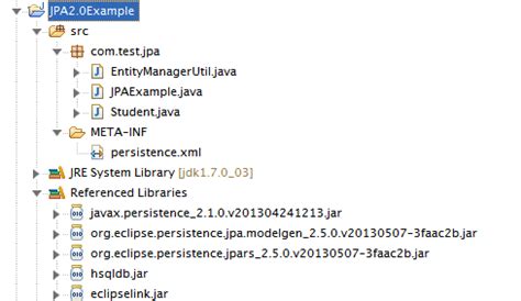 EclipseLink JPA With HSQL