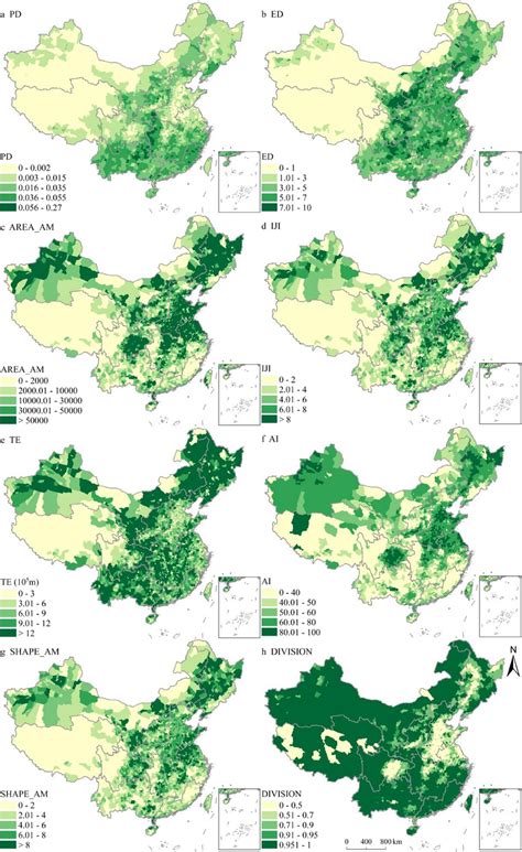 Spatiotemporal Distribution Of Cultivated Land Fragmentation Metrics In Download Scientific