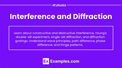 Unit 66 Interference And Diffractionnotes And Practice Questions Ap® Physics 2 Algebra Based