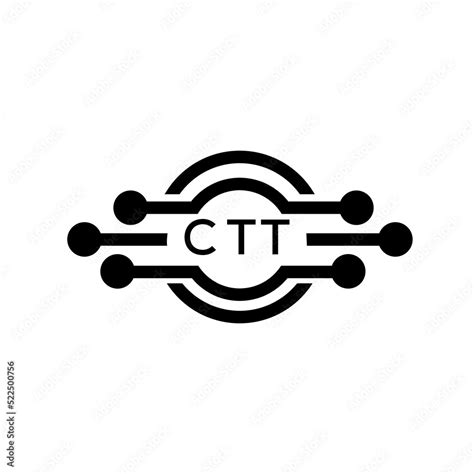 Ctt Letter Logo Ctt Best White Background Vector Image Ctt Monogram