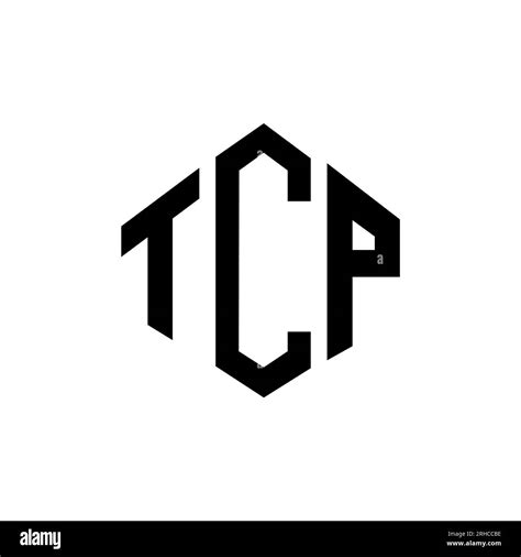 Tcp Letter Logo Design With Polygon Shape Tcp Polygon And Cube Shape