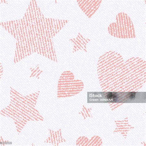 하트와 별 청바지 배경입니다 벡터 데님 완벽 한 패턴입니다 발렌타인 데이 배경 화면 건강관리와 의술에 대한 스톡 벡터 아트 및 기타 이미지 건강관리와 의술 고전 양식