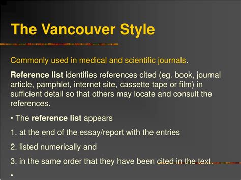 Ppt Understanding The Vancouver And The Harvard Referencing Systems Powerpoint Presentation