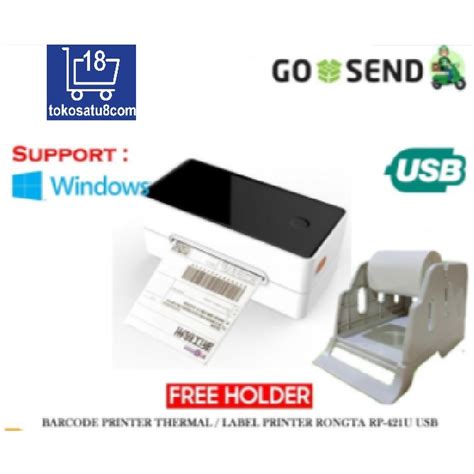 Jual PRINTER BARCODE THERMAL A6 LABEL PRINTER RONGTA RP 421U USB ALAMAT Shopee Indonesia