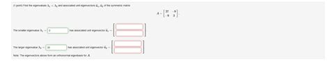 Solved Point Find The Eigenvalues Chegg Com