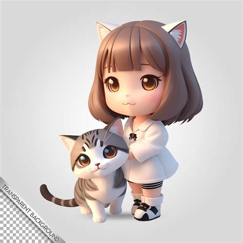 Psd 꼬마 캐릭터 귀여운 투명 배경 프리미엄 Ai 생성 Psd