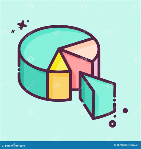 Icon Pie Chart Related To 3d Visualization Symbol Mbe Style Simple Design Editable Stock