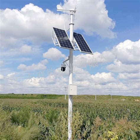 景区户外 野外太阳能监控立杆风光电互补监控球机立杆太阳能支架 阿里巴巴