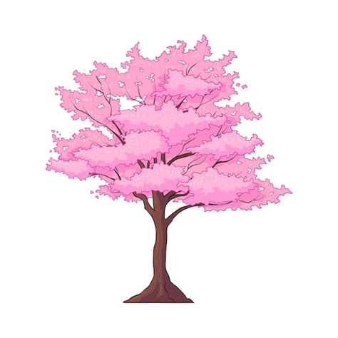 Premium Vector Hand Drawn Sakura Tree