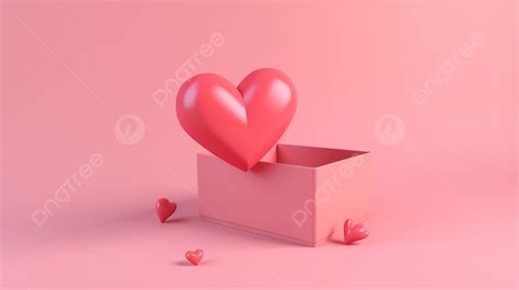 파스텔 핑크색 배경에 3d 하트 아이콘이 있는 빨간색 말풍선 상자 채팅 3d 메시지 3d 가장 좋아하는 배경 일러스트 및