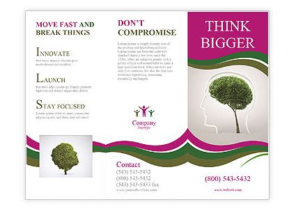 Tree Symbolyzing Human Brain Brochure Template Design ID 0000066698 SmileTemplates Com