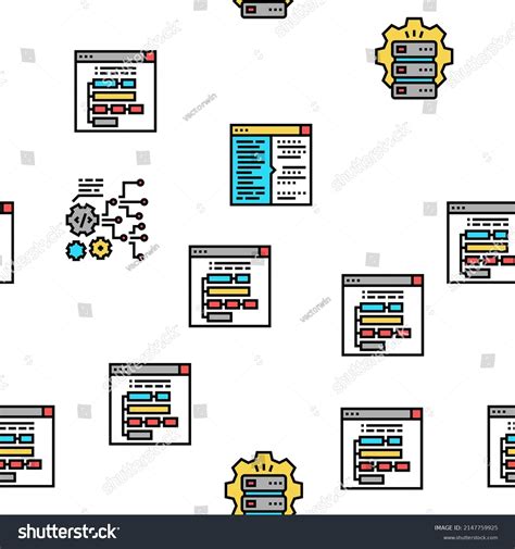 Dev Code Occupation Vector Seamless Pattern Stock Vector Royalty Free Shutterstock