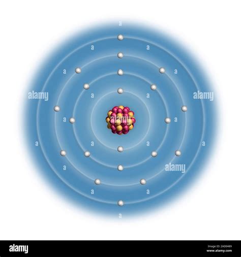 Scandium Sc Diagram Of The Nuclear Composition And Electron Configuration Of An Atom Of