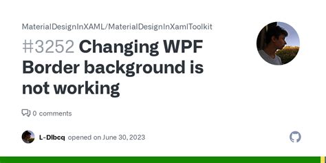 Changing Wpf Border Background Is Not Working Issue