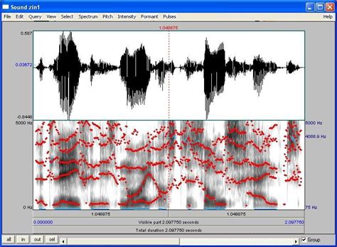 Figure C 3 Praat Screenshot The Oscillogram Upper Panel And
