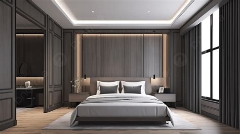 Tv가 있는 미니멀한 호텔 스위트룸 멋진 3d 렌더링 침실 침실 인테리어 호텔 인테리어 배경 일러스트 및 사진 무료 다운로드 Pngtree