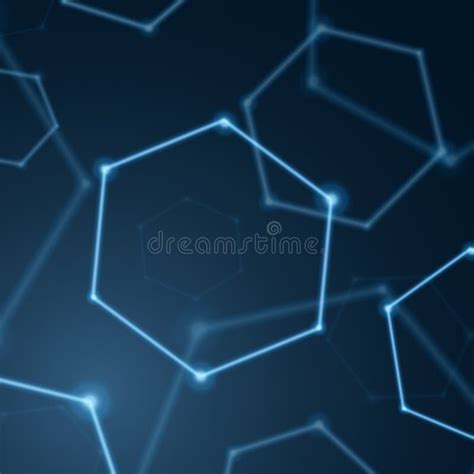 Abstract Hexagon Background Molecular Sci Fi Scientific Design Stock Vector Illustration Of