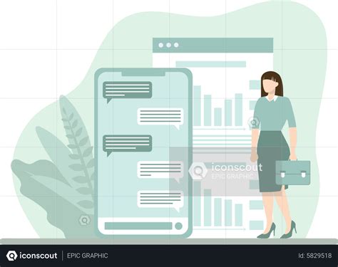 Best Premium Mobile Chat Analysis Illustration Download In Png And Vector Format