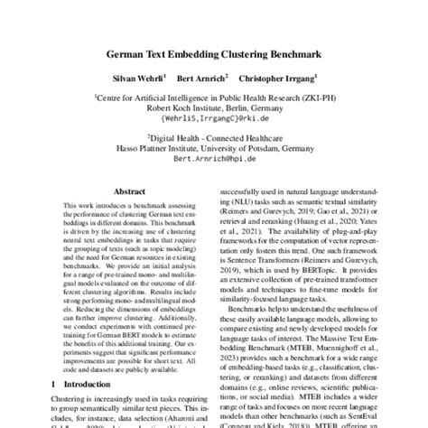 German Text Embedding Clustering Benchmark Acl Anthology