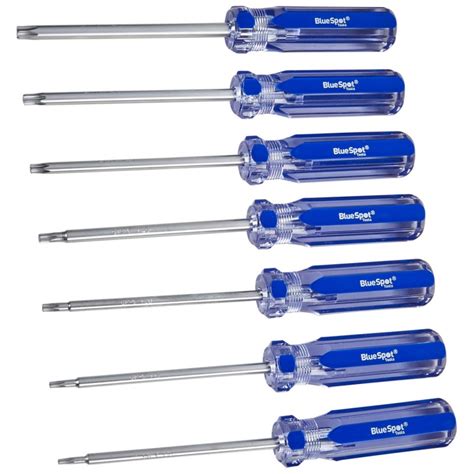 Blue Spot Tools Torx Screwdriver T10 T15 T20 T25 T27 T30 T40 7pc Set