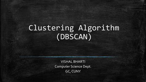 pdf clustering algorithm dbscan computer sciencegu teaching courses csc76010 slides