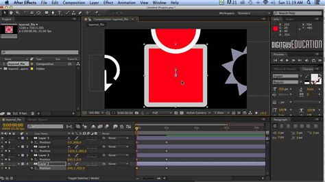 After Effects Basics Part 41 Multiple Layer Keyframe Properties Animation Youtube