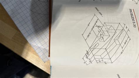 solved draw a multi view front top right side and left