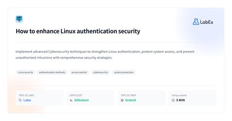Renforcer La Sécurité Dauthentification Linux Labex