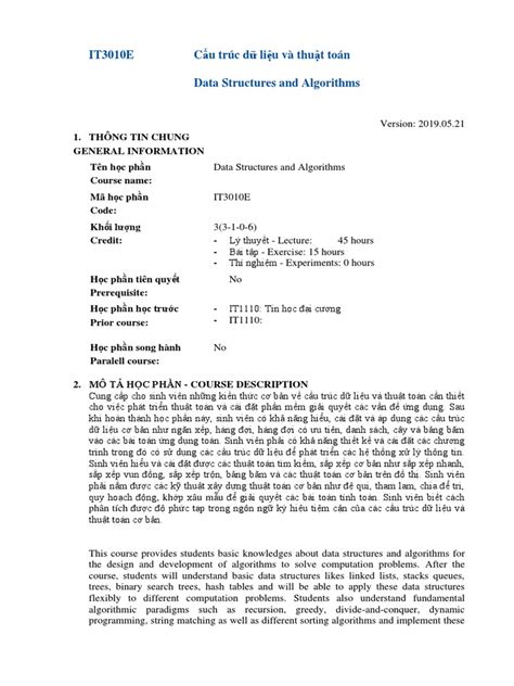 It3010e Datastructuresalgorithms 3m Pdf