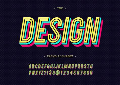 Vector 3d Bold Design Font 7656683 Vector Art At Vecteezy