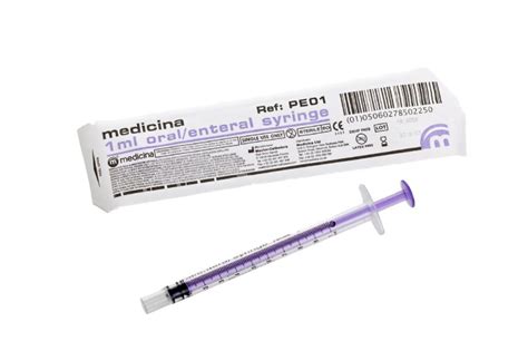 Medicina Y8pe05 Enteraloral Syringe 5 Ml Purple Pack Of 100