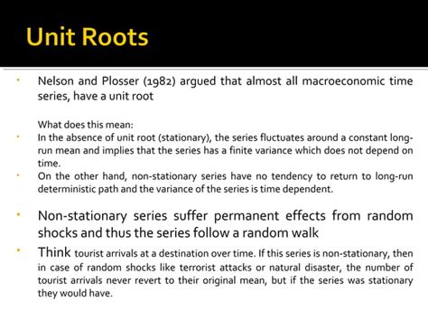 Structural Breaks Unit Root Tests And Long Time Series Ppt