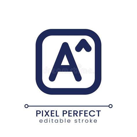 Text Size Pixel Perfect Linear Ui Icon Stock Vector Illustration Of Letter Icon