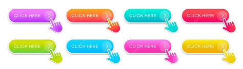 Premium Vector Click Here Web Buttons Clicl More Download Buy Read Learn Shear Follow