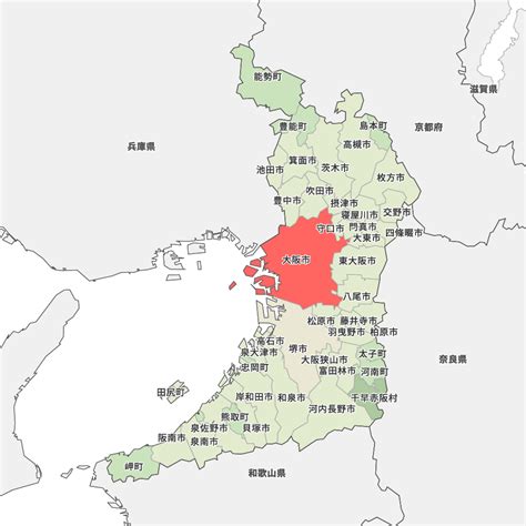 大阪府大阪市の地図 Map It マップ・イット