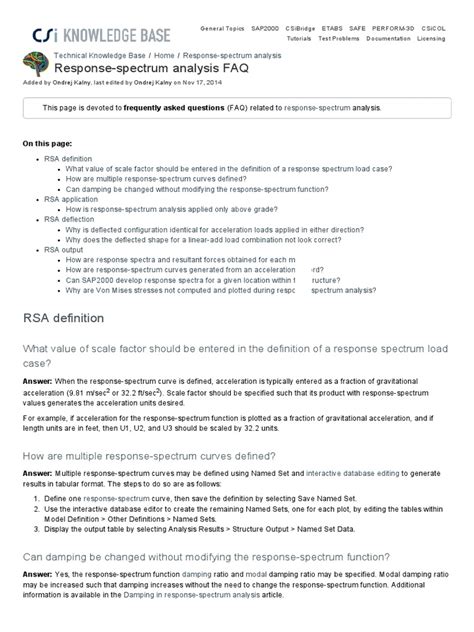 Response Spectrum Analysis Faq Download Free Pdf Normal Mode Spectrum Response Spectrum Analysis Faq Download Free Pdf Normal Mode Spectrum