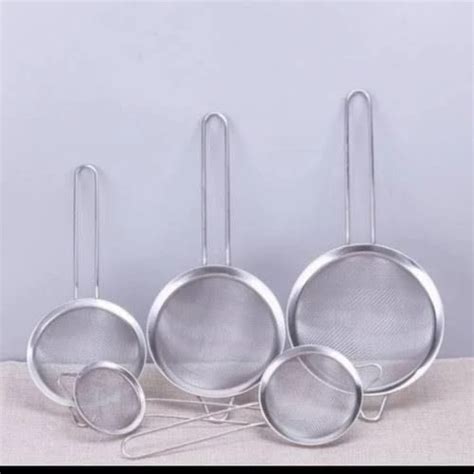 Jual Saringan Kopi Teh Tepung Gula Baking Kue Roti Minyak Stainless Steel Kecil Besar Bagus