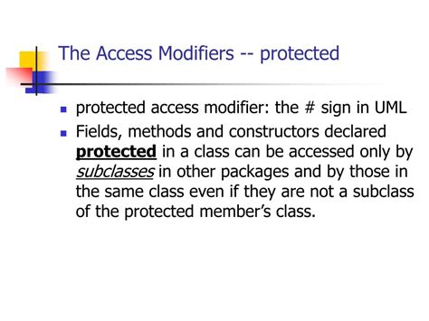 Ppt Uml Basics And Access Modifier Powerpoint Presentation Free