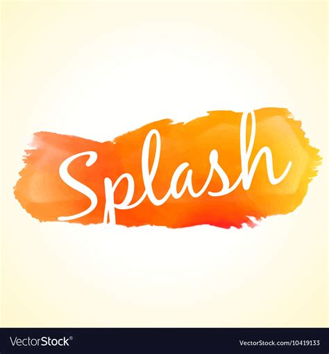 Orange Color Ink Splash Royalty Free Vector Image