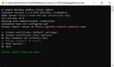 LetsEncrypt Windows Server 2019 Configuration Virtualization Howto