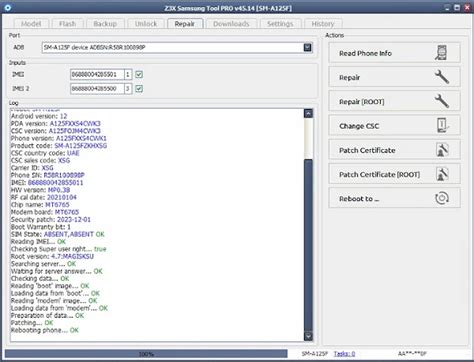 First Samsung A12 Sm A125f Binary U3 U4 U5 U6 Root Fix Restart Test
