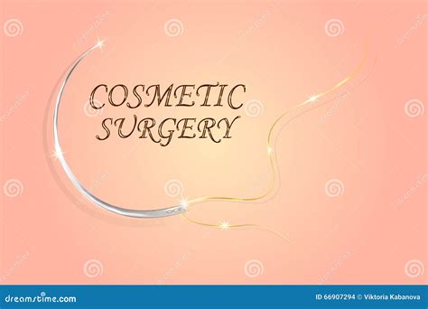 Surgical Needle Silhouette Concept With Attached Suture Material