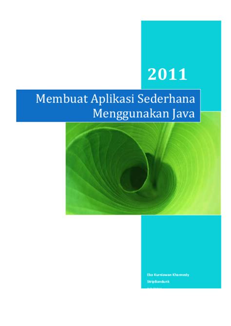 Membuat Aplikasi Sederhana Menggunakan Java